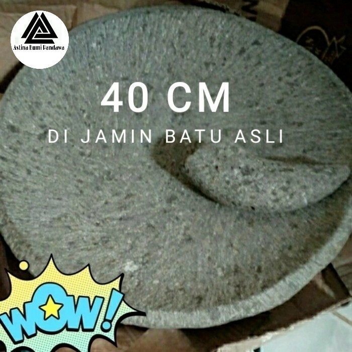 Jual Cobek Batu Asli + Ulekan 40 Cm Cobek batu jumbo | Shopee Indonesia