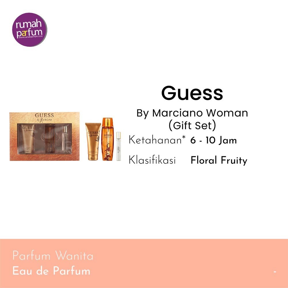 Jual Parfum Wanita Guess By Marciano Woman (Gift Set) Women Tahan Lama ...