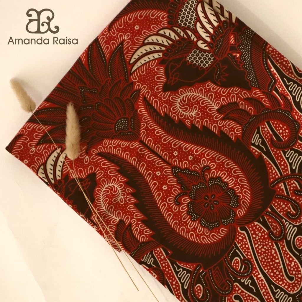 Jual Kain Batik Potongan Meteran Motif Peksi Kipas - Merah | Shopee ...
