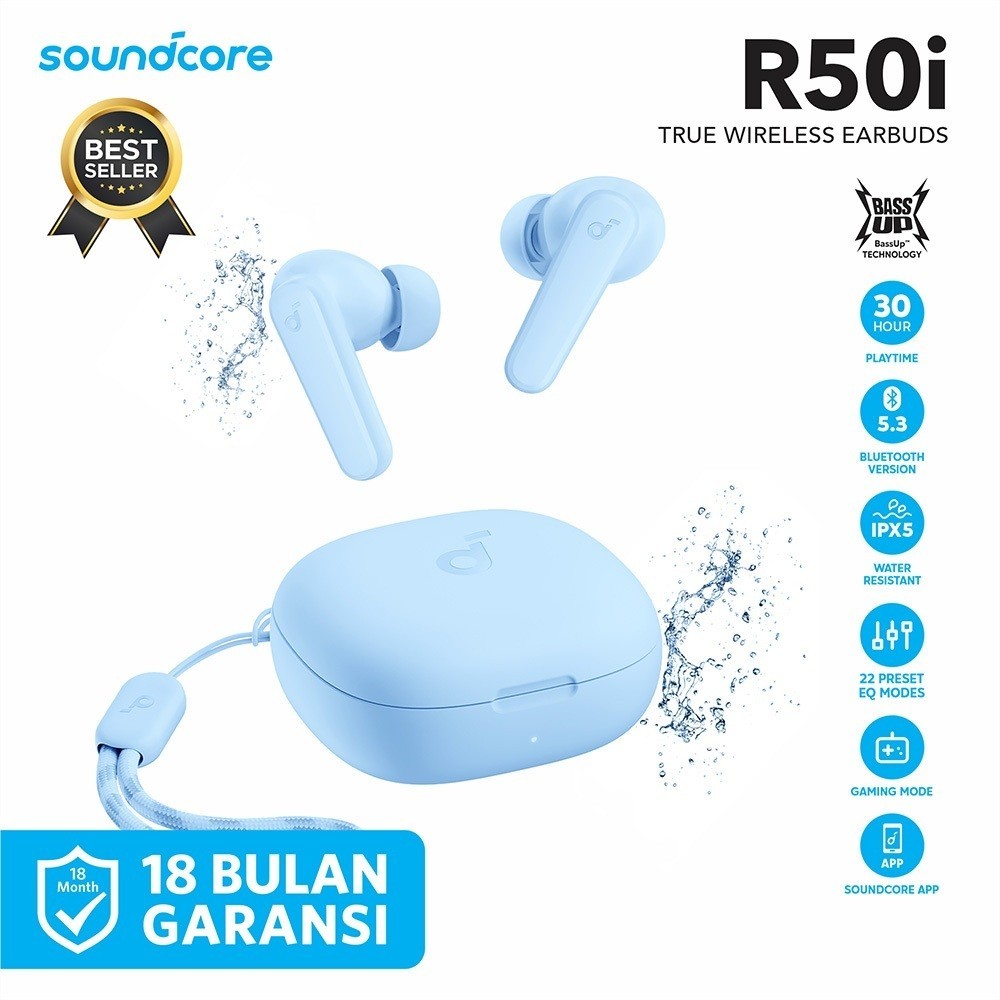 Jual ANKER Soundcore R50i Stick TWS Earphone Wireless Bluetooth 5.3 ...