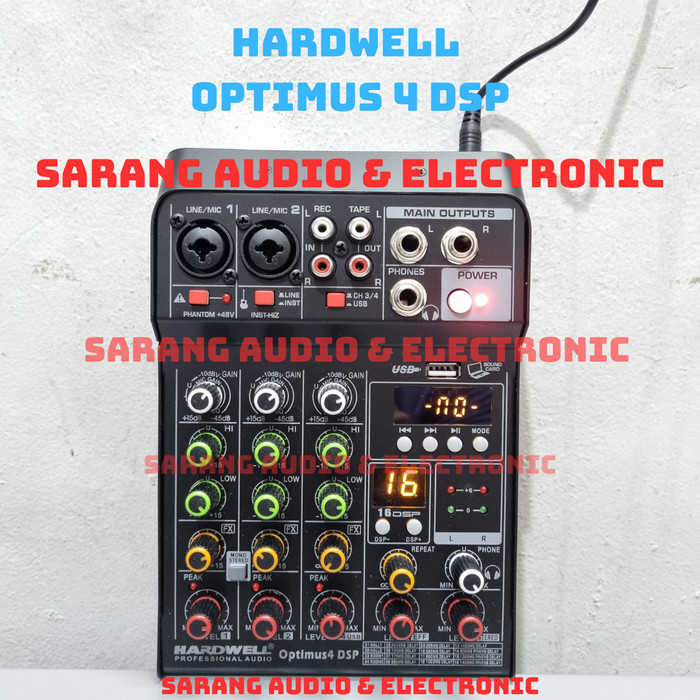 Jual Mixer Audio HARDWELL Optimus4DSP Original 4 Channel Optimus 4 DSP ...