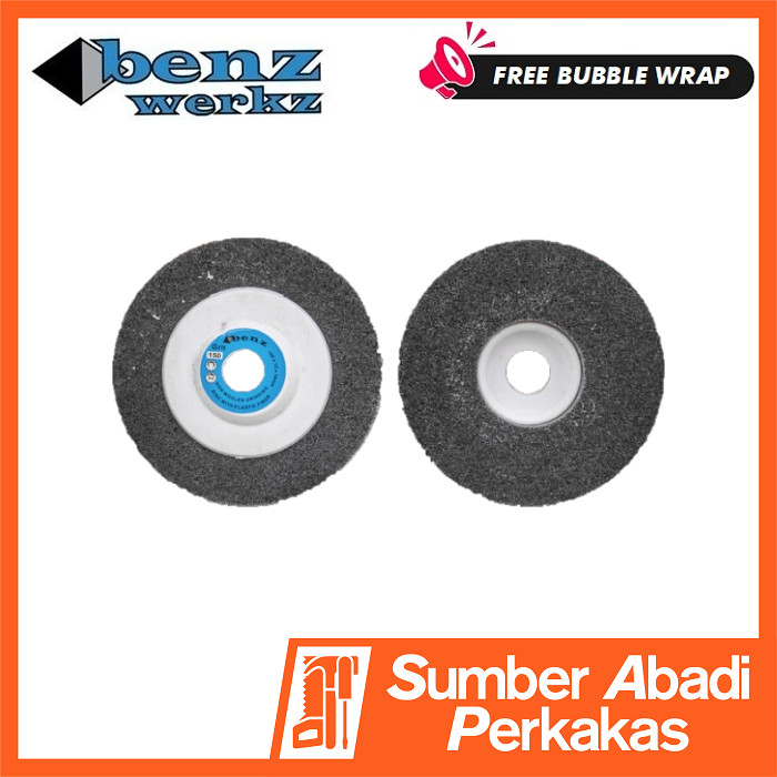 Jual BENZ Mata Poles Non Woven Grade 120 Polishing Wheel Disc Grinder ...