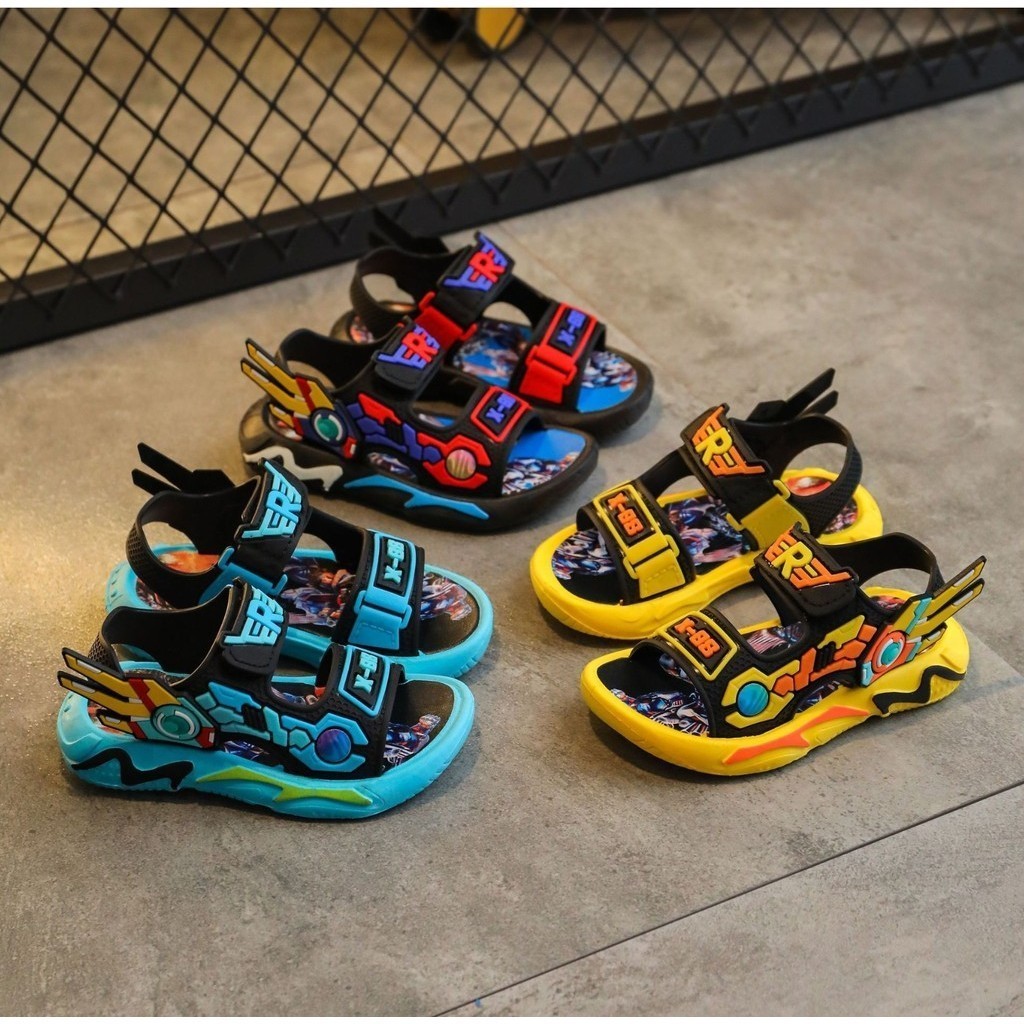 Jual OKAIDO Sandal Sepatu Anak-Anak Motif Varian Robot Bahan Rubber ...