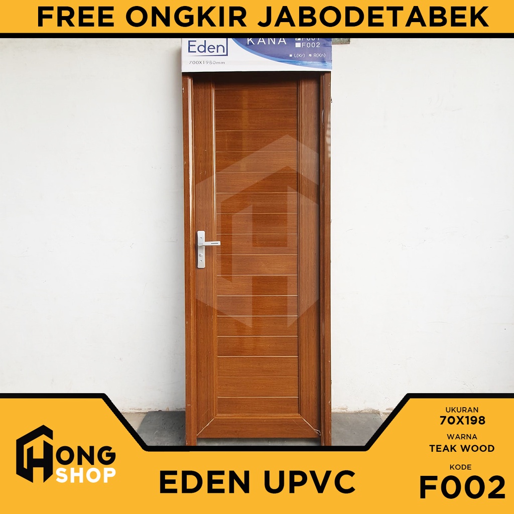 Jual Pintu Kamar Mandi UPVC EDEN KANA - F002 TEAK WOOD | Shopee Indonesia