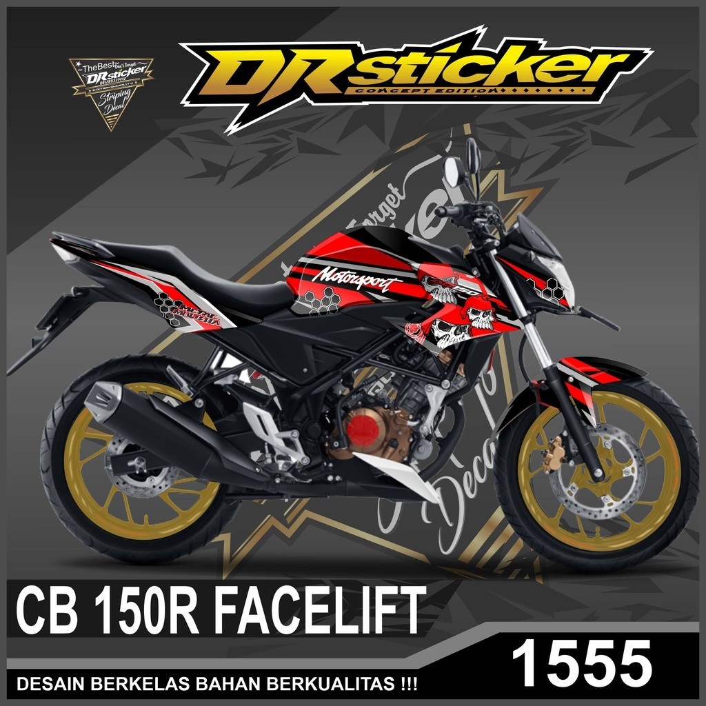Jual Decal Costum Sticker CB 150R FACELIFT Full Body Desain Metal ...