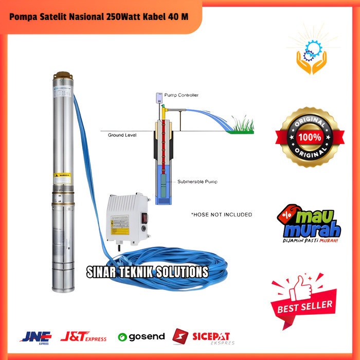 Jual Pompa Satelit Nasional 250Watt Kabel 40 Mtr Pompa Submersible Pump ...