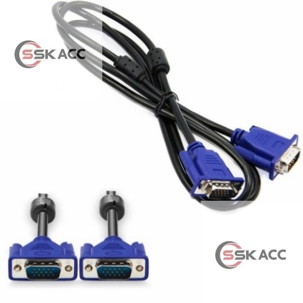 Jual Kabel VGA 1.5m / Kabel Vga monitor 1.5 meter / Proyector Cable 1.5 mtr SSKACC-KOMPUTER ...