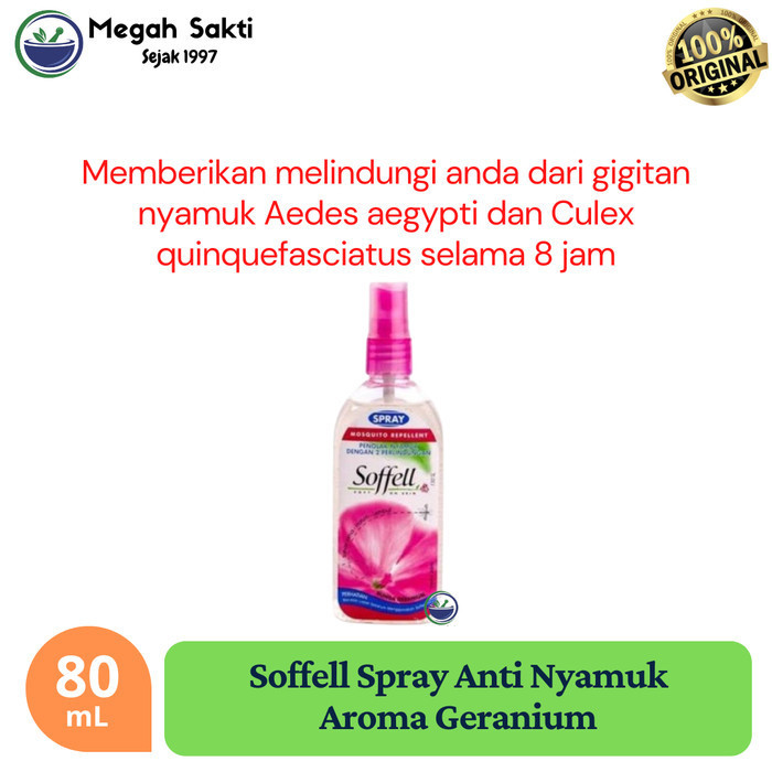 Jual Megah Sakti - Soffell Spray Wangi Bunga Geranium 80 mL | Cairan ...