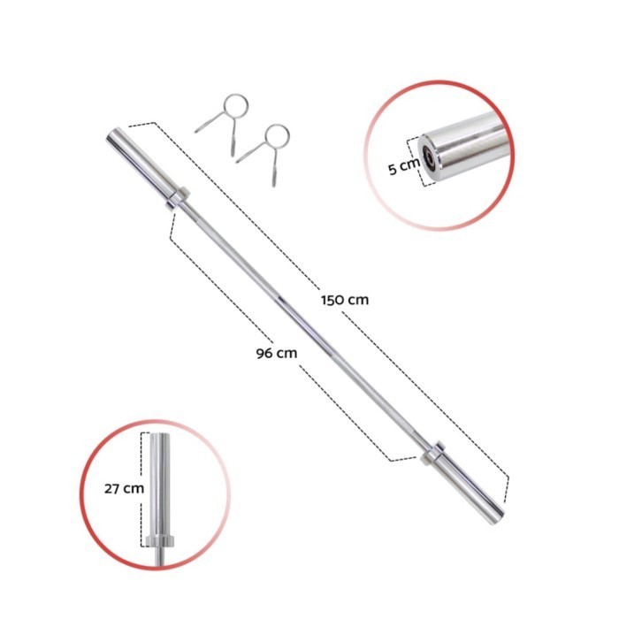 Jual Long Screw Curl Bar Stick Dumble Barble ROX 1,5m Original -MNB24 ...