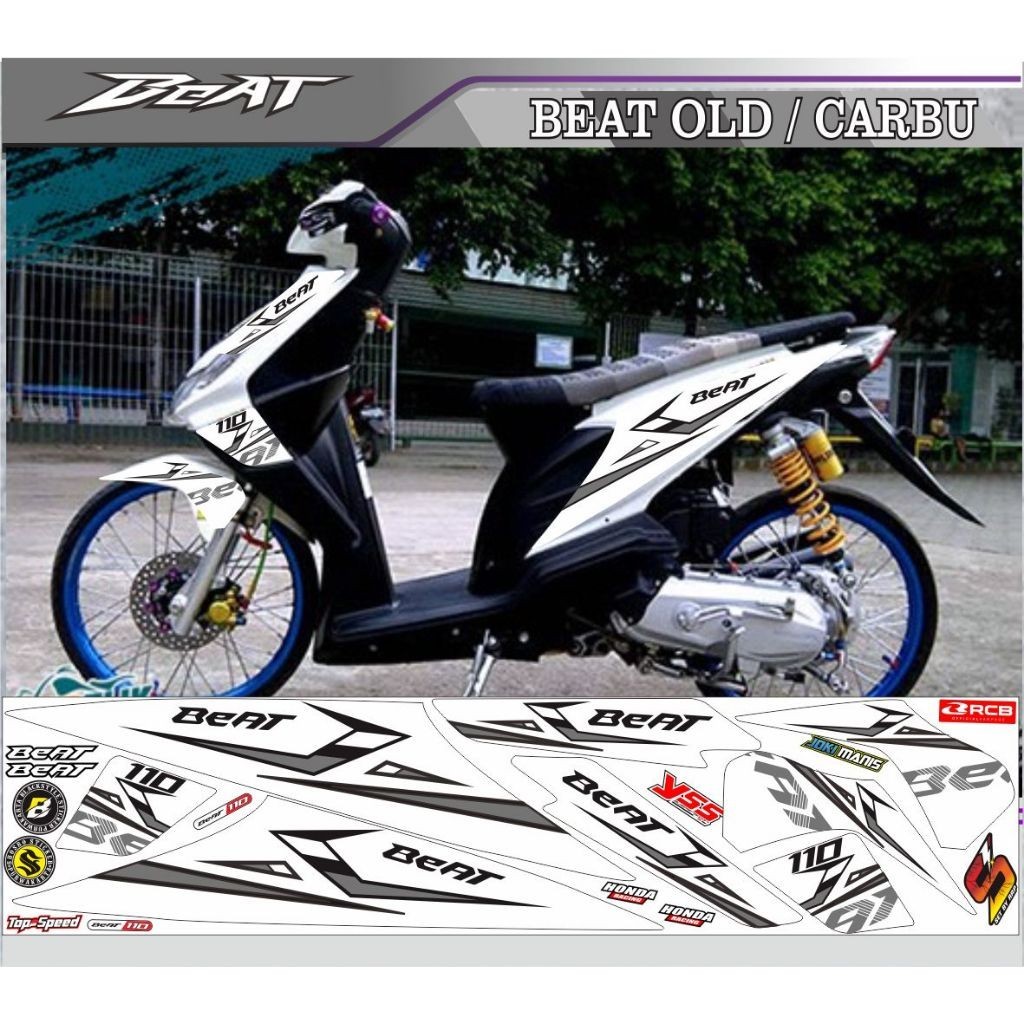 Jual STRIPING VARIASI VARIASI STRIPING MOTOR BEAT OLD PUTIH VARIASI ...