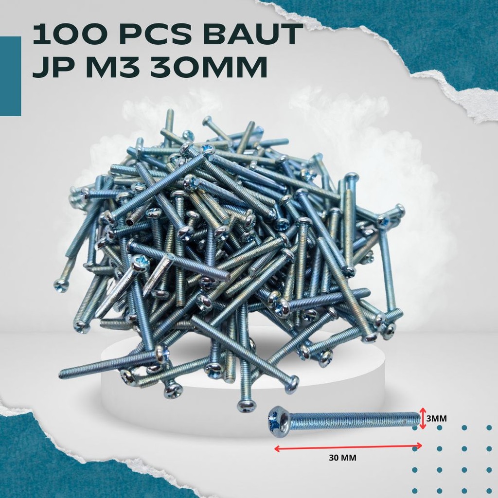 Jual Baut M3 x 30mm Philips Kepala Bulat – Cocok untuk Elektronik & PCB ...