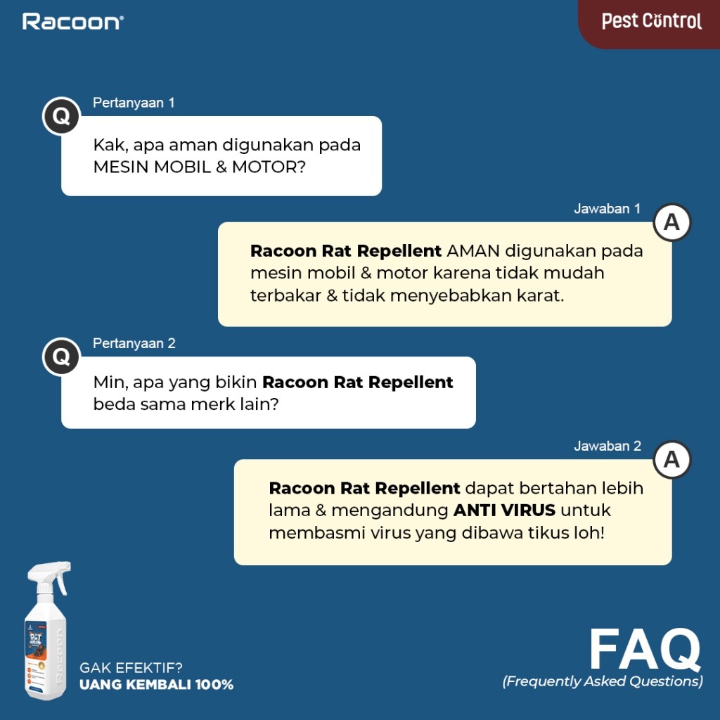 Jual AW32EF RACOON Rat Repellent Spray Pengusir Tikus + Disinfectant ...