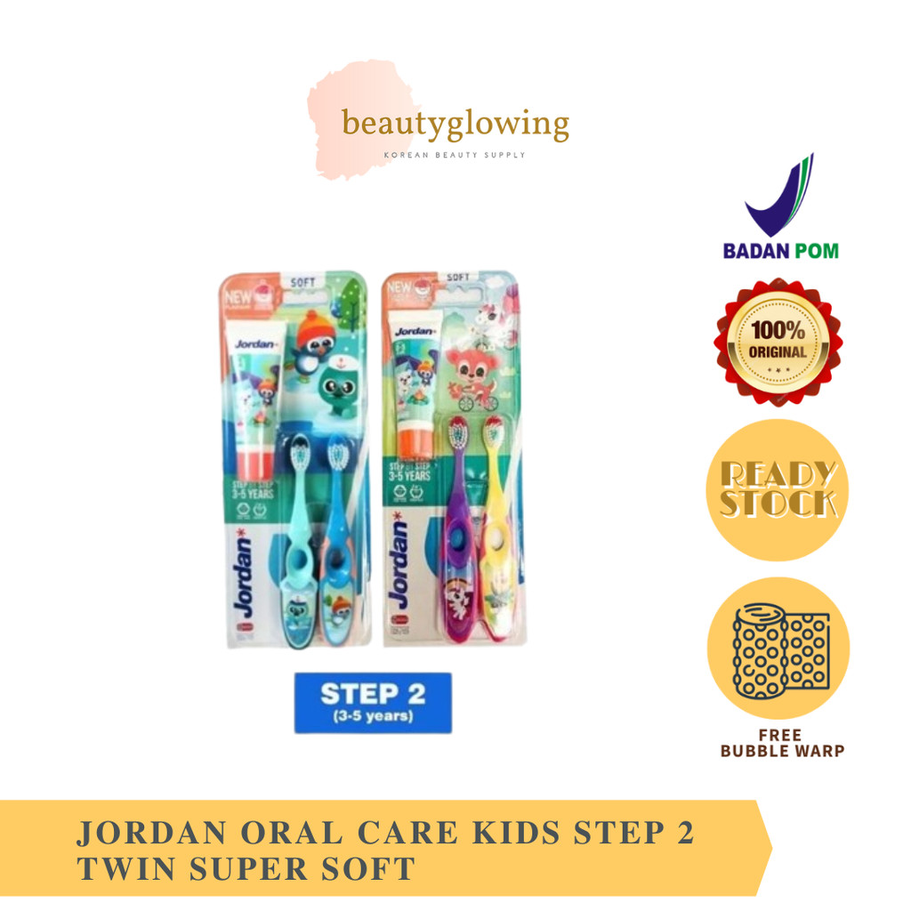 Jual JORDAN STEP 2 SET isi 2 SIKAT GIGI + FREE 1 ODOL LYCHEE (TWIN PACK ...