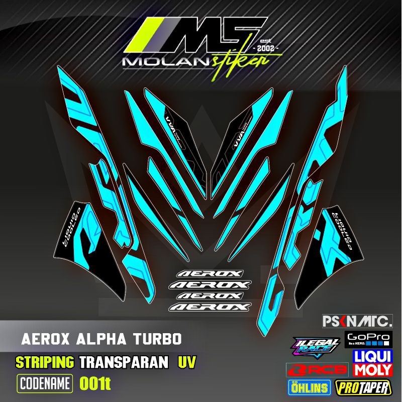 Jual Decal Sticker Striping Variasi Transparan Uv All New Aerox Alpha ...