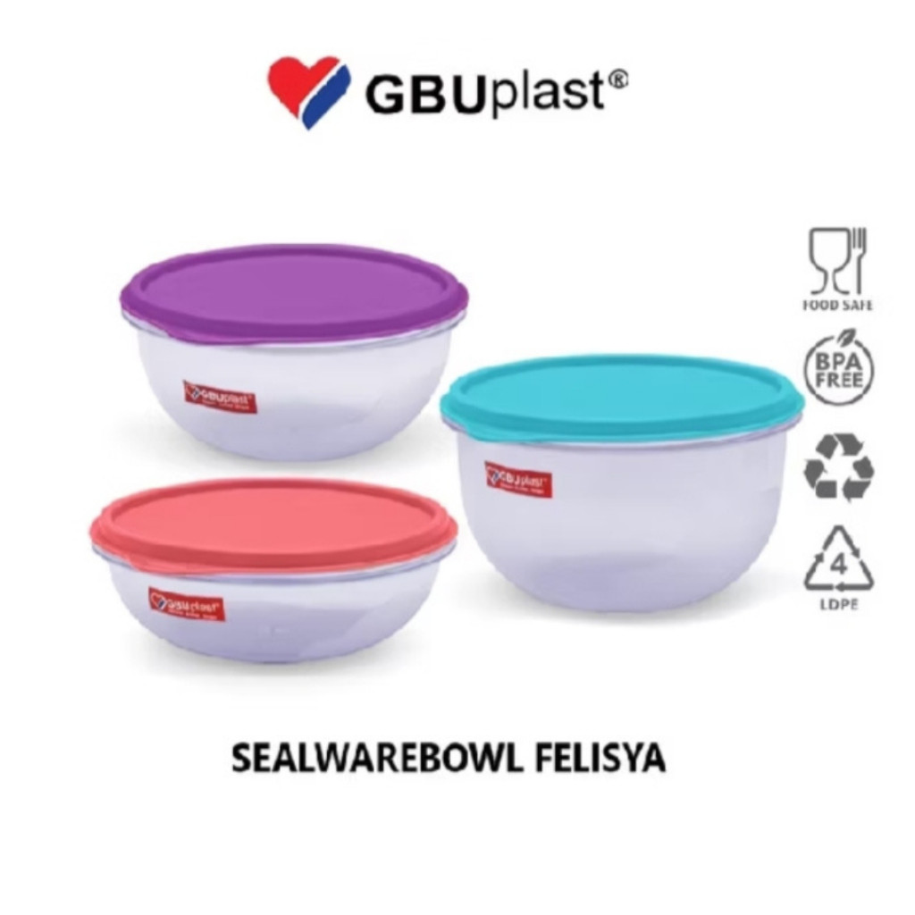 Jual GBUplast Felisya Toples Mangkok Plastik L 1700ml Sealware Bowl ...
