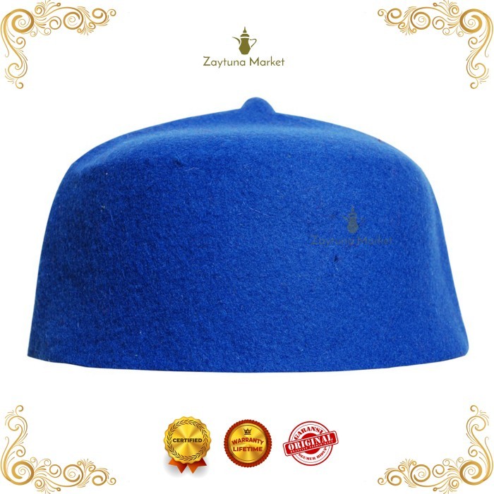 Jual Peci Tarbus Warna Hitam Bahan Asli Wol Domba Bermerek The Kufi ...