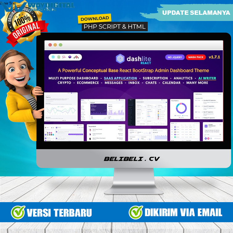 Jual Bootstrap 5 [ DashLite ] React Admin Dashboard Template | Shopee Indonesia