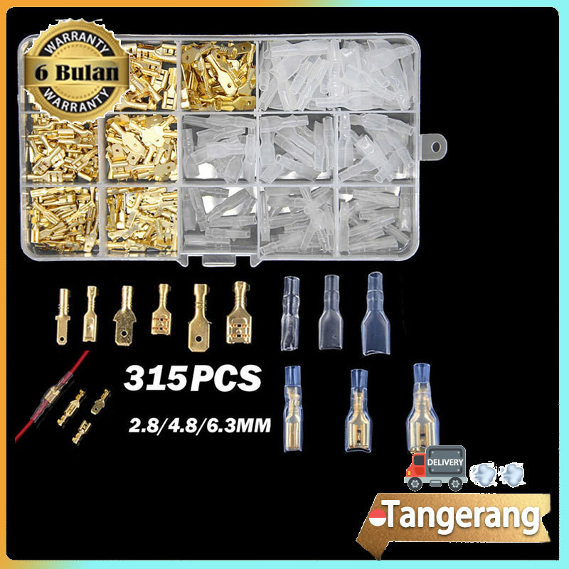 Jual 315Pcs/set Terminal Sekun Soket Skun Kabel Gepeng Konektor ...