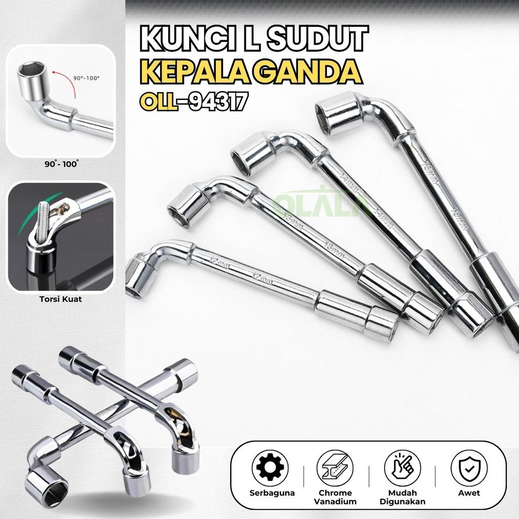 Jual 【COD】 Kunci Sock L 2 Way Allen Shock 10MM-19MM Double Sok Key ...