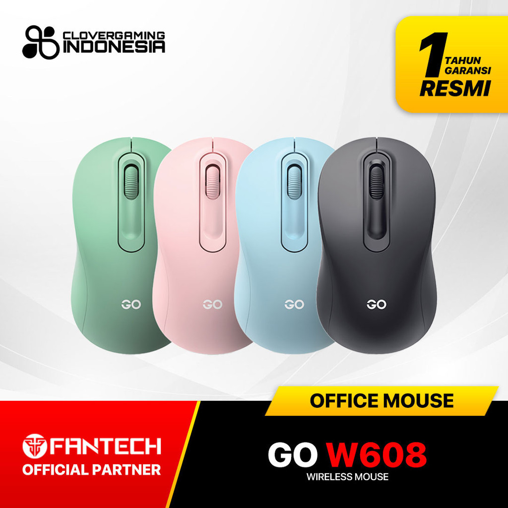 Jual Fantech W608 Go Wireless Office Mouse 2.4Ghz 1200DPI W-608 W 608 Mouse Kantor | Shopee ...