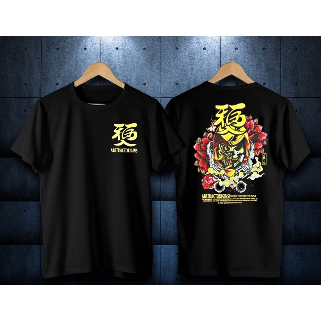 Jual baju kaos lengan pendek pria / kaos samurai hitam terbaru / baju ...