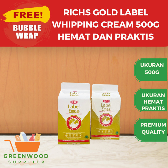Jual [HEMAT] Richs Gold Label Whipping Cream - 500G | Shopee Indonesia