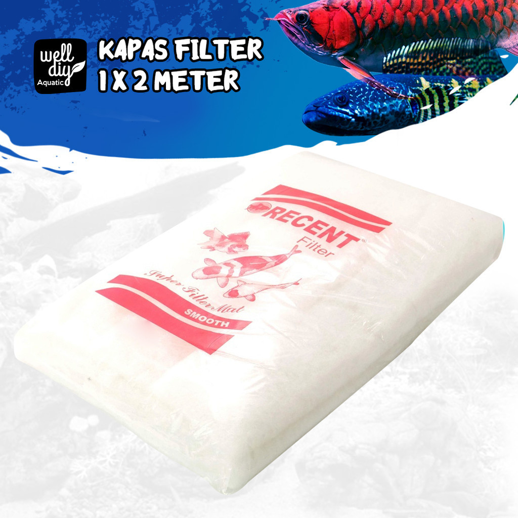 Jual Kapas Media Filter Aquarium Kolam Ukuran 2 x 1 Meter JUMBO BESAR ...