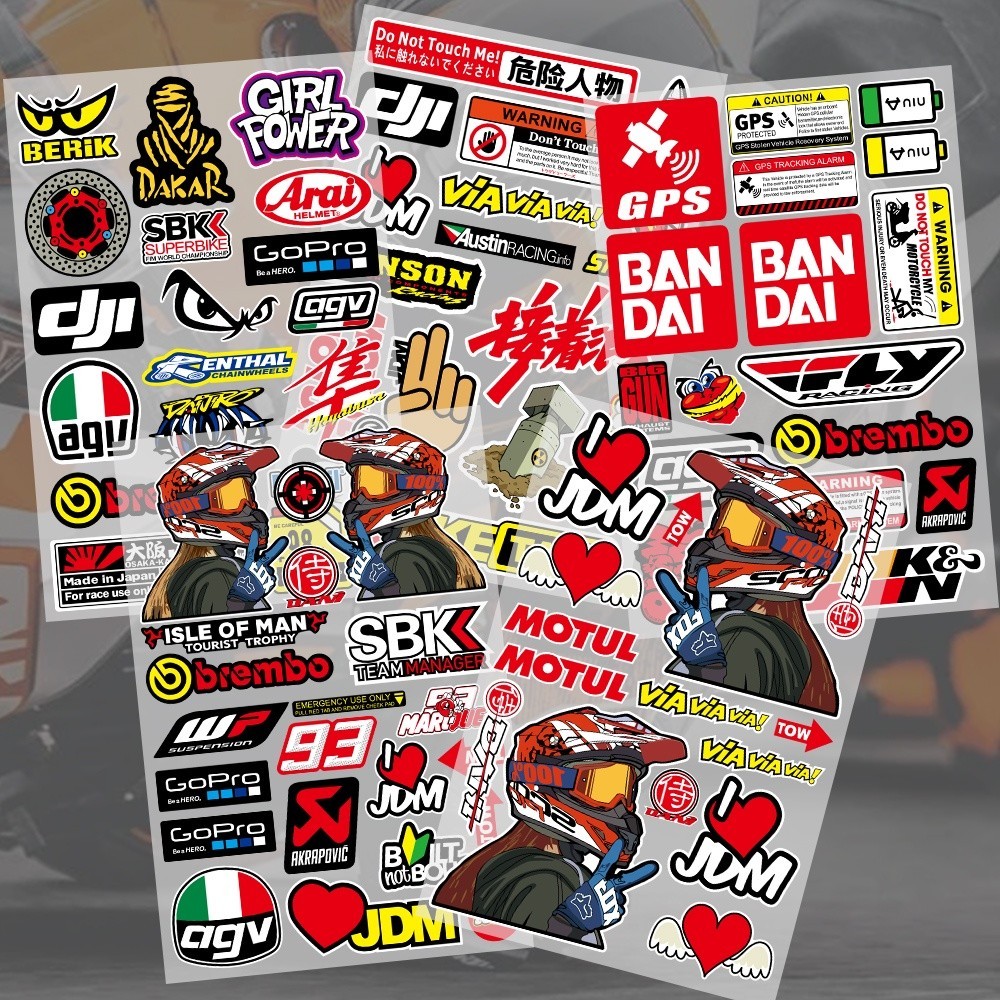 Jual JDM Sticker Sponsor Logo Motorcycle Car Modification Sticker ...