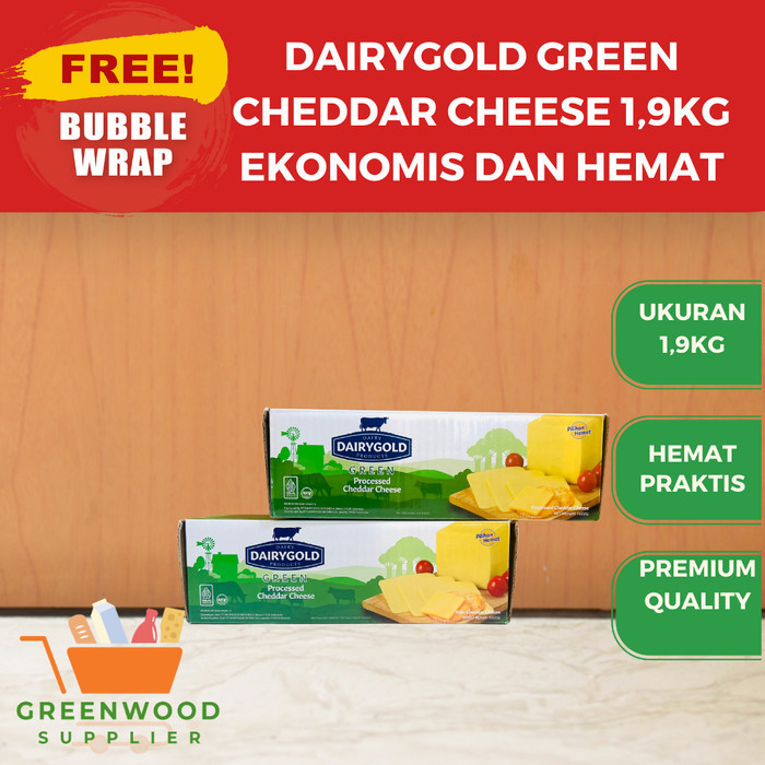 Jual Dairygold Green Cheddar Cheese 2KG | Shopee Indonesia