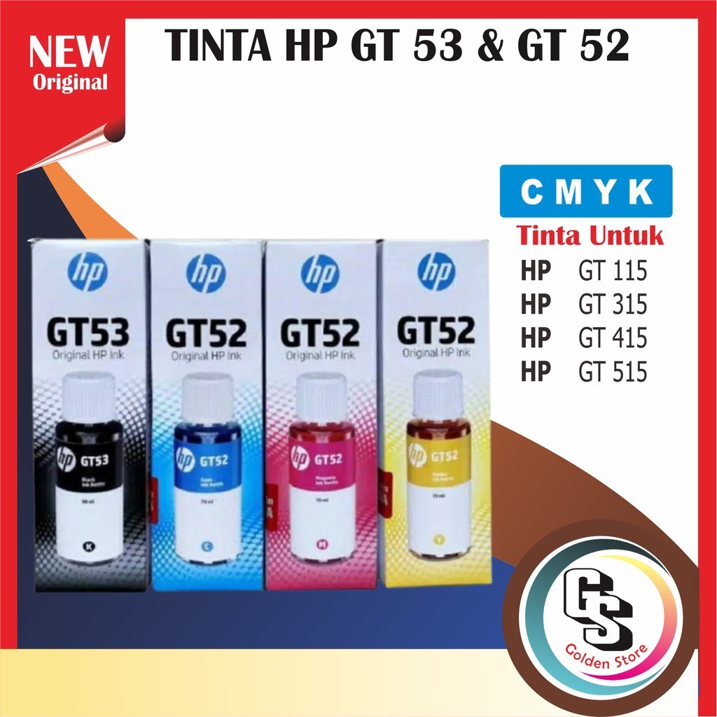 Jual Tinta Printer HP GT52 GT53 BLACK Ink PREMIUM (COMPATIBLE) | Shopee ...
