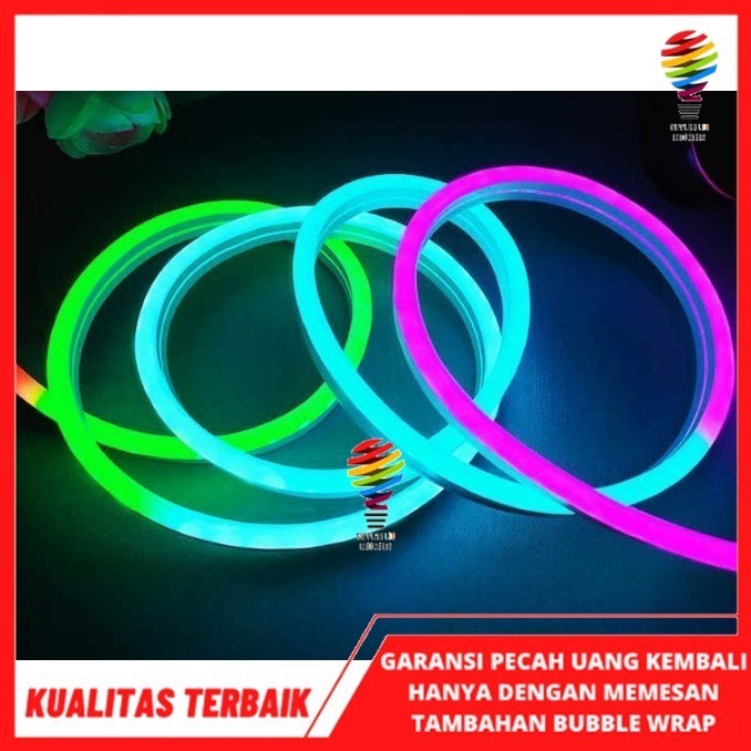 Jual NEONFLEX RGB METERAN 220V PER METER 96 LED UKURAN 8X16MM NEON FLEX ...