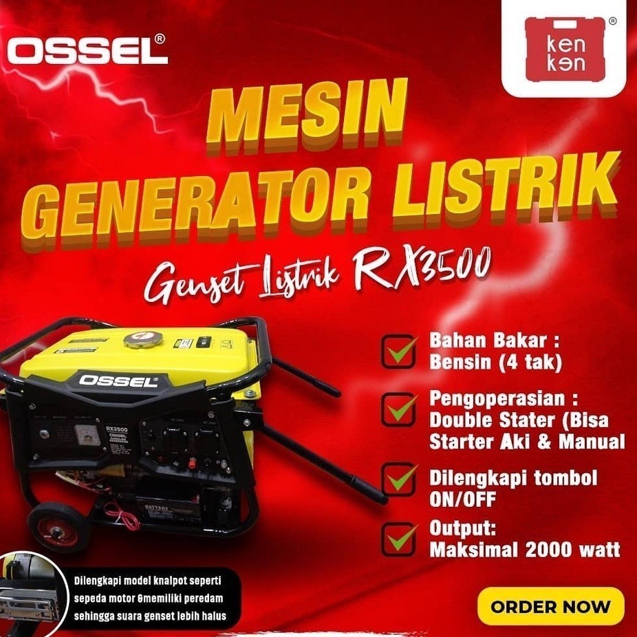 Jual Mesin Genset Jenset Listrik 2000watt Doubel Stater / Generator ...
