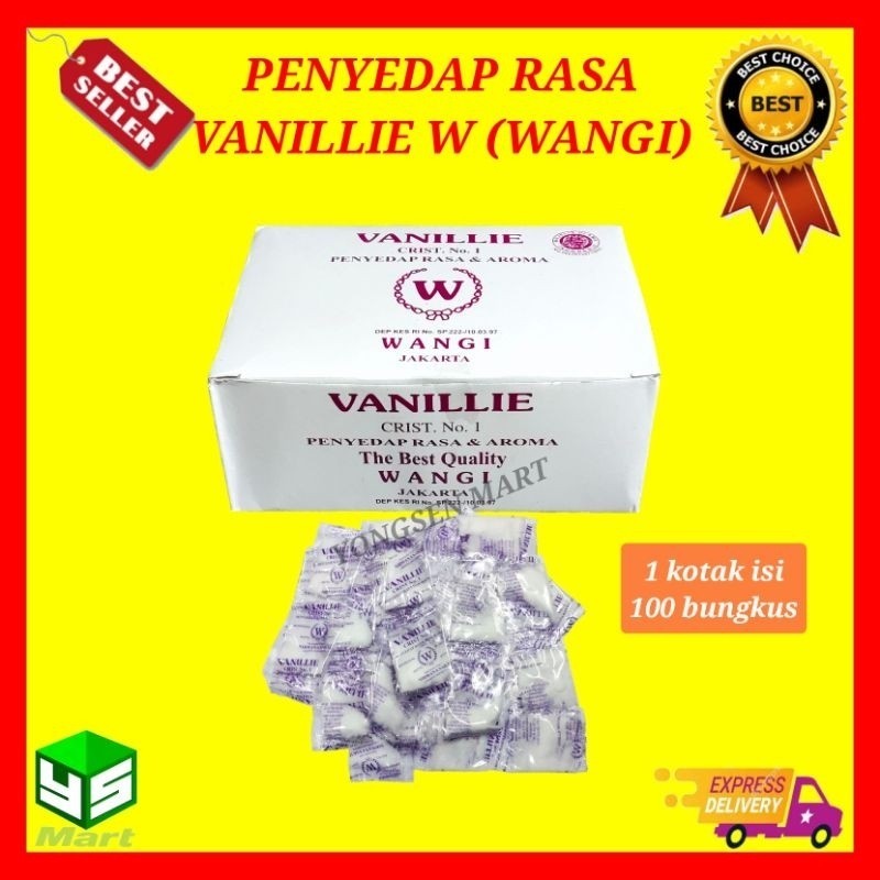 Jual ( 1 BOX ) Vanilie W wangi vanili bubuk penyedap rasa dan aroma ...