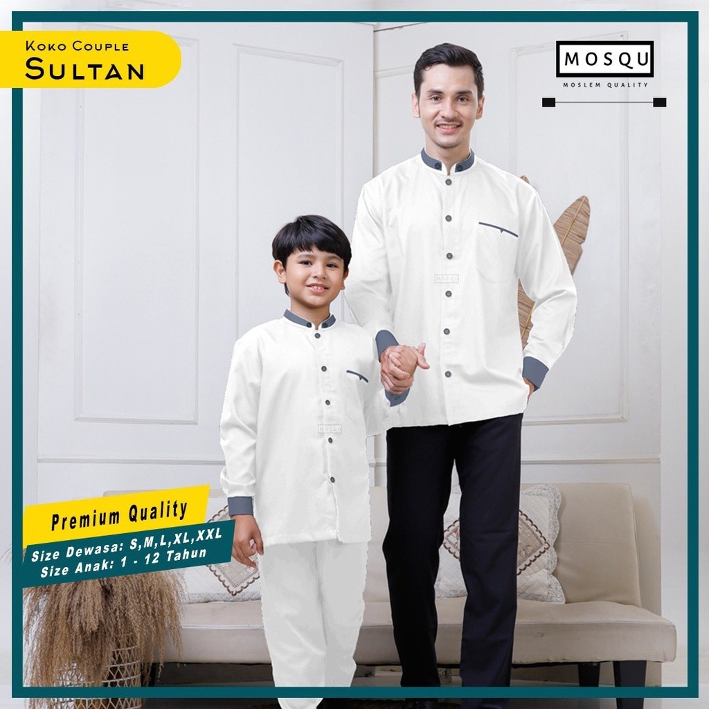 Jual Mosqu Sultan Baju Koko Couple Putih Ayah dan Anak Laki Laki Terbaru Lengan Panjang | Shopee ...