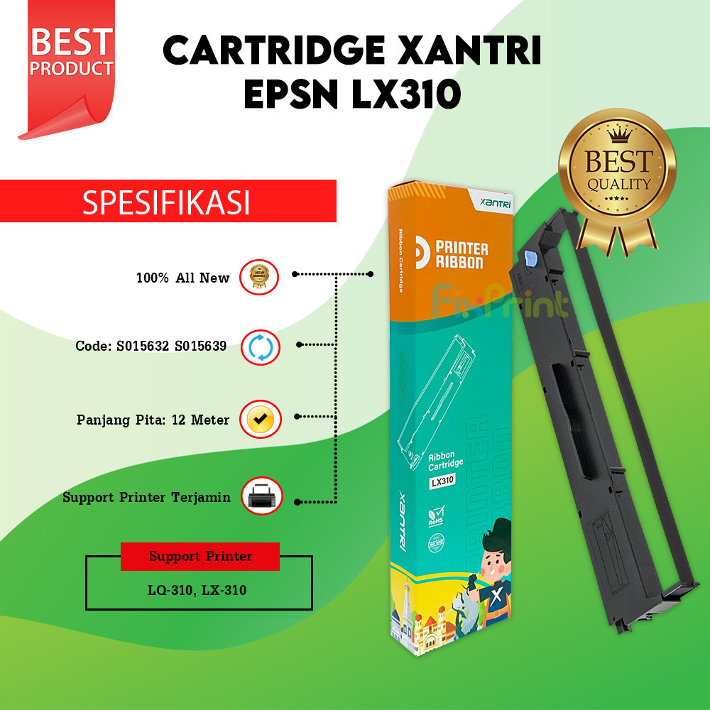 Jual Ribbon Xantri Cartridge LX310 L-X310 LQ-310 LQ310 Ribbon Cartridge ...