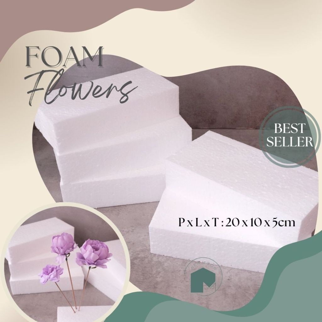 Jual Foam busa bunga [5 pcs] buket gabus Sterofoam Styrofoam gabus ...