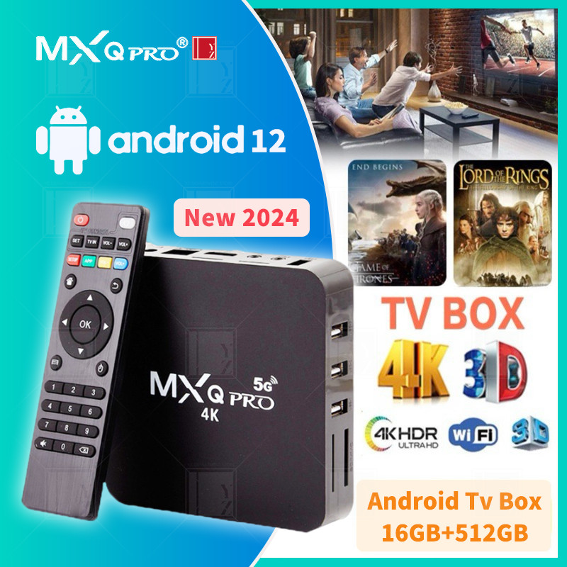 Jual MXQ Pro 4k 5g Stb 8gb+128gb 16gb+256gb 16g+512gb Android TV Box set top box tv digital ...