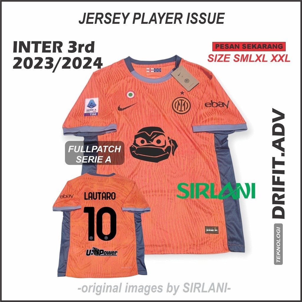 Jual JERSEY INTER 3rd THIRD PLAYERISSUE Pi 23 24 KURA KURA NINJA TURTLE ...