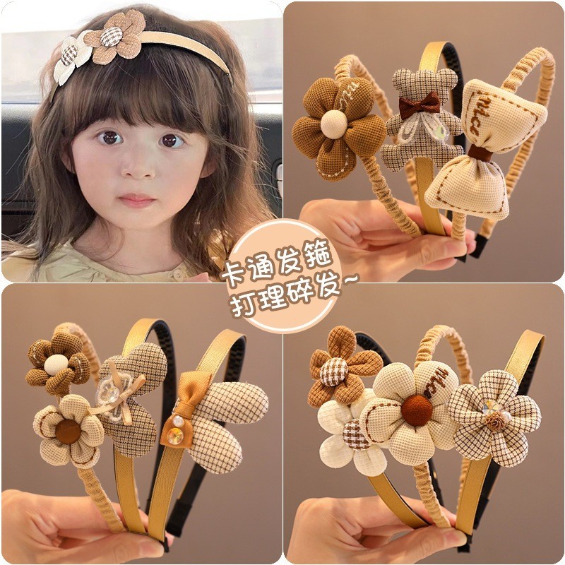 Jual Bando Anak Perempuan Korea Karakter Motif Bunga Pita Beruang Bendo ...
