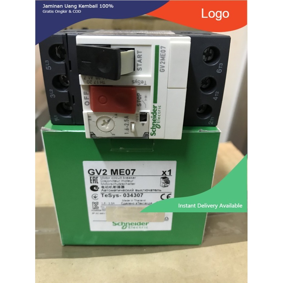 Jual Motor circuit breaker,Thermis relay GV2-ME07 schneider | Shopee ...