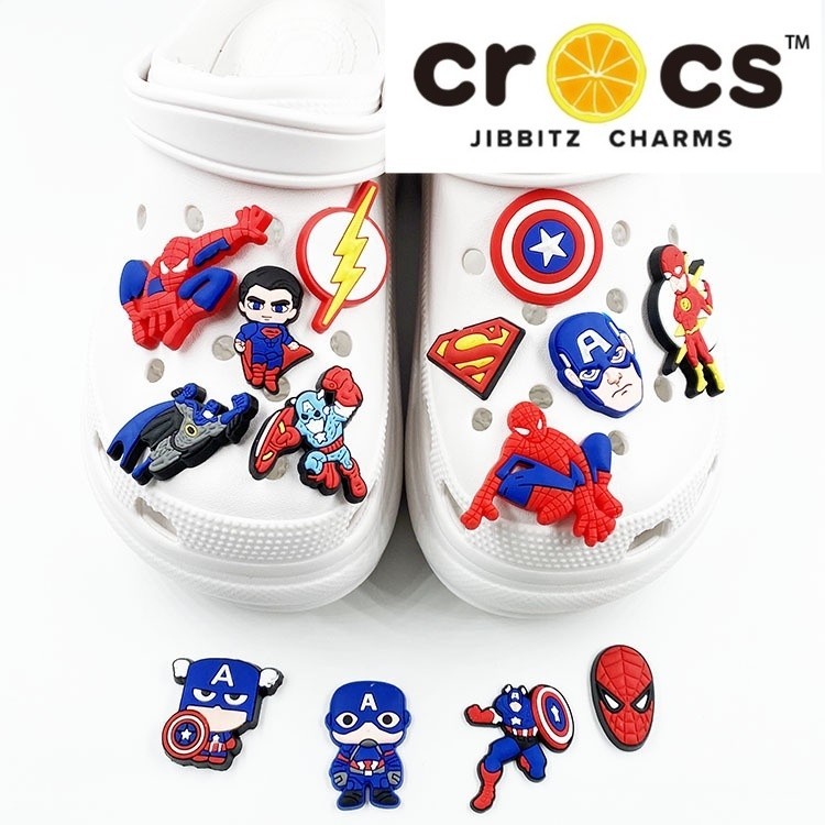 Jual Crocs Jibbitz 385 Pin Sandal Captain Amerika Hiasan Sendal Flat ...