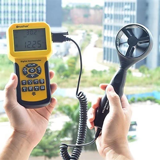 Jual Anemometer HOLDPEAK HP856A Data Logger Velocity Air Flow Wind ...