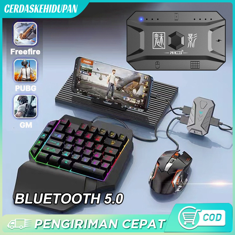 Jual Paket keyboard gaming dan Mouse/Single Hand Gaming RGB Keyboard ...