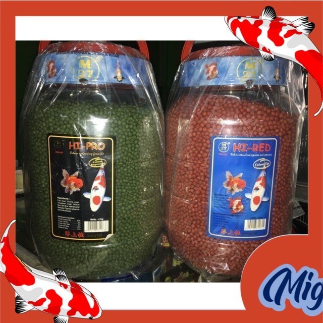 Jual Makanan ikan premium fish food hi pro hi red 4 kg uk pellet 5 mm ...