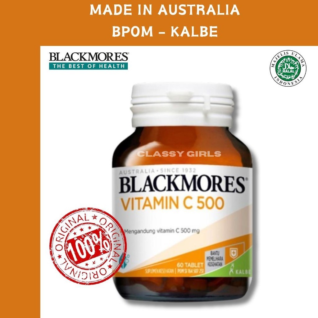 Jual BLACKMORES VITAMIN C DAILY IMMUNE 500 mg 60 TABLET | Shopee Indonesia