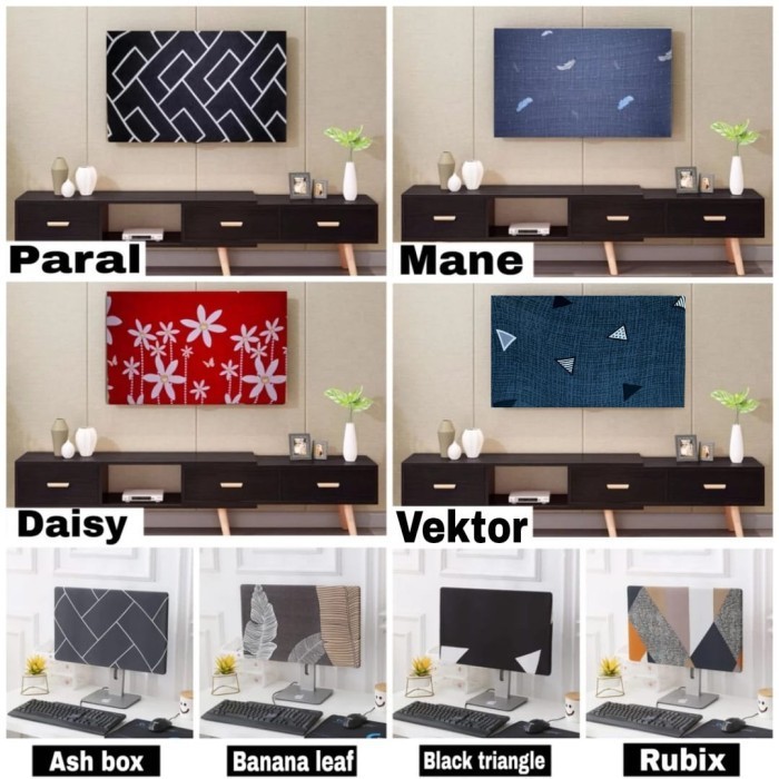 Jual Cover penutup TV monitor & Komputer MOTIF cantik elastis - Paral ...