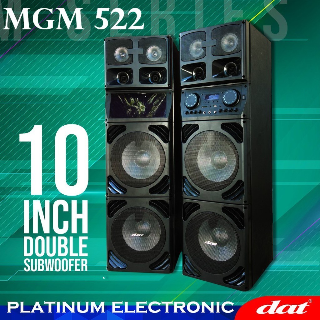 Jual Speaker Aktif Pasif 10" Double Bass DAT MGM-522 Subwoofer Soundsystem Karaoke Sepasang 10 ...