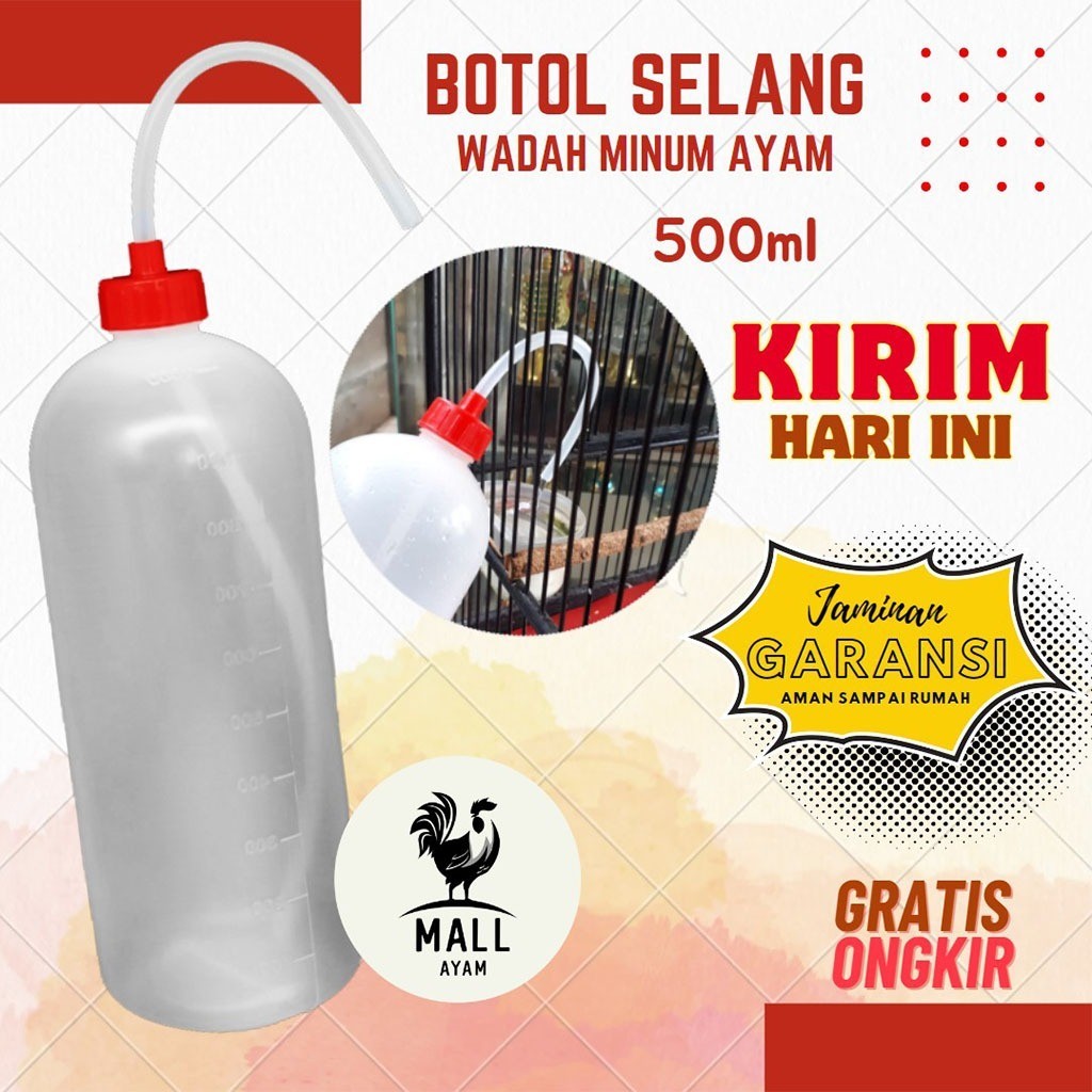 Jual AYAM MALL Botol Selang Asena 500ml Botol Selang Minum Ayam Botol ...
