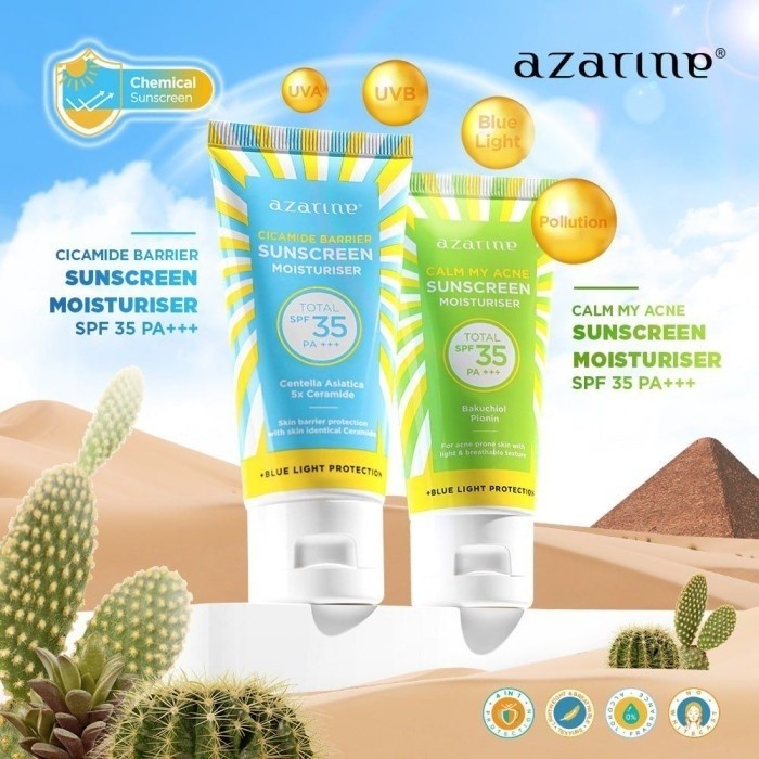 Jual AZARINE Suncreen Gel | Hydramax C SPF 50 PA++++/ Moisturizing, Sun ...