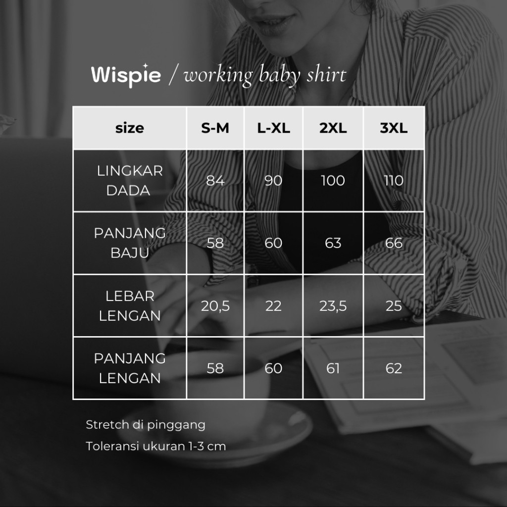 Jual WISPIE X BITI Working Couple Shirt | Kemeja Wanita Pria pinstripe ...